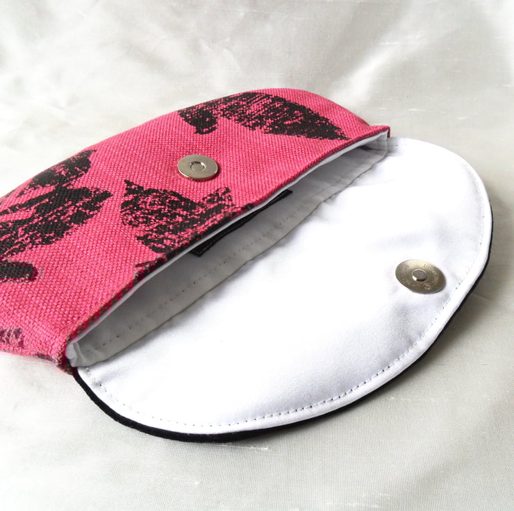 Mini make up bag. Small clutch with black velve... - Folksy