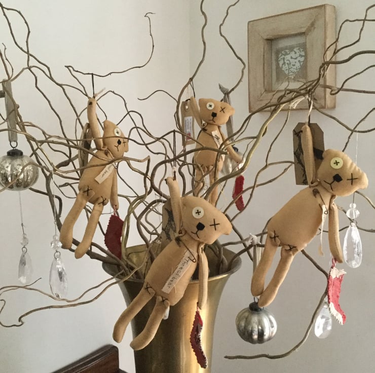 Christmas Thread Bear - Folksy