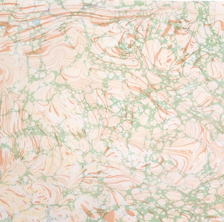 Peach gold green A4 Marbled paper sheet double ... - Folksy