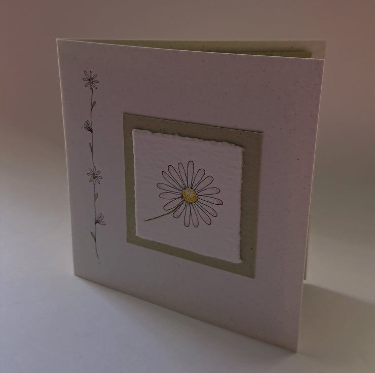 Daisy chain card - original hand painted design... - Folksy