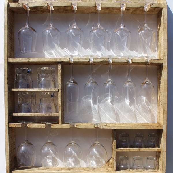 Wine & spirit glass storage rack - Folksy