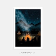 The Gathering Illustrated Art Print - Folksy