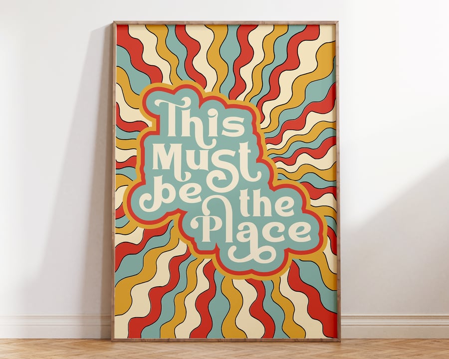 Colourful Retro Inspirational Quote Poster R002 - Folksy