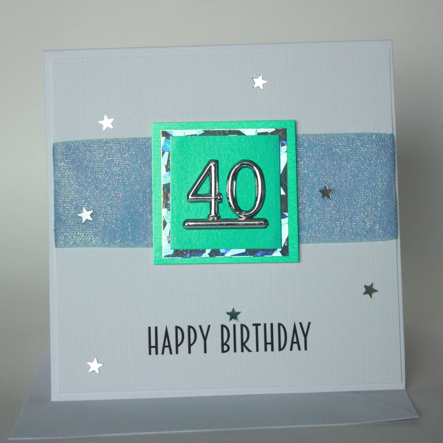 40th Birthday card - Folksy