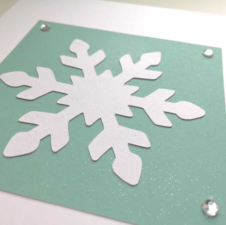 Snowflake Christmas card - Folksy