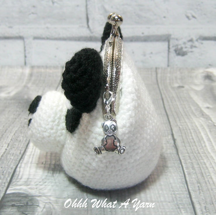 Crochet panda purse, crochet purse, coin purse,... - Folksy
