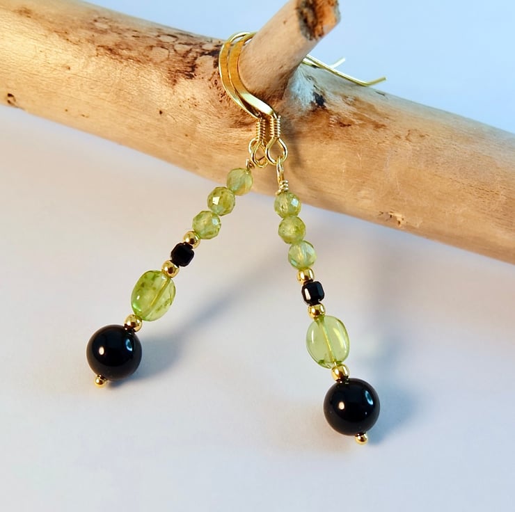 Peridot & Spinel Earrings - August Birthday... - Folksy