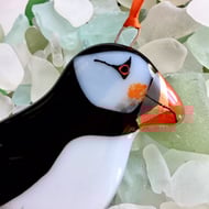Fused Glass Puffin - Folksy