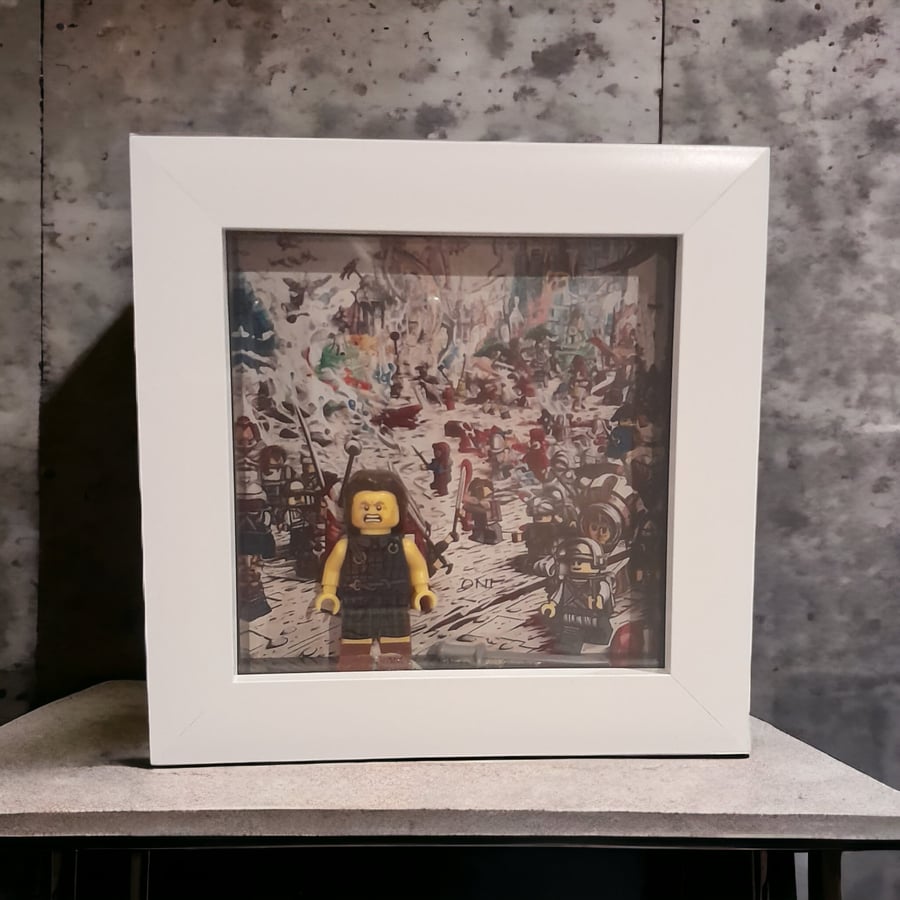 Lego Minifigure Box Framed Set in a unique back... - Folksy