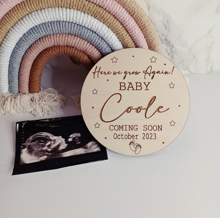 Custom Pregnancy Announcement Plaque, Baby Due,... - Folksy
