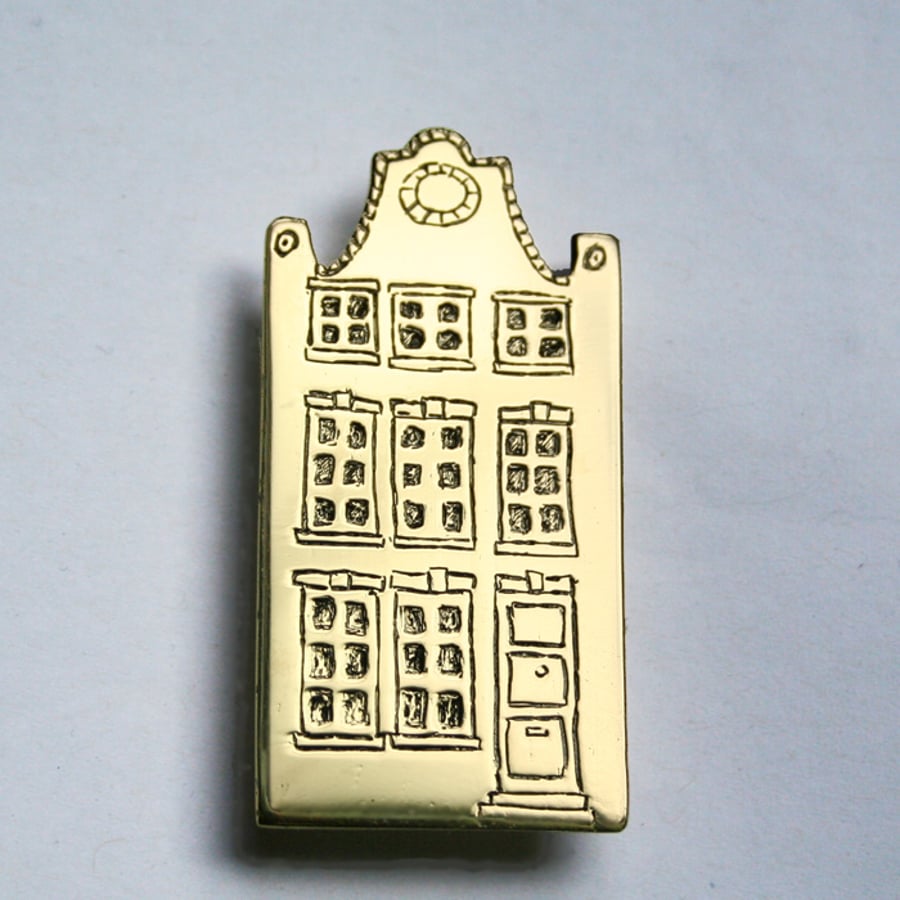dutch house brooch - Folksy