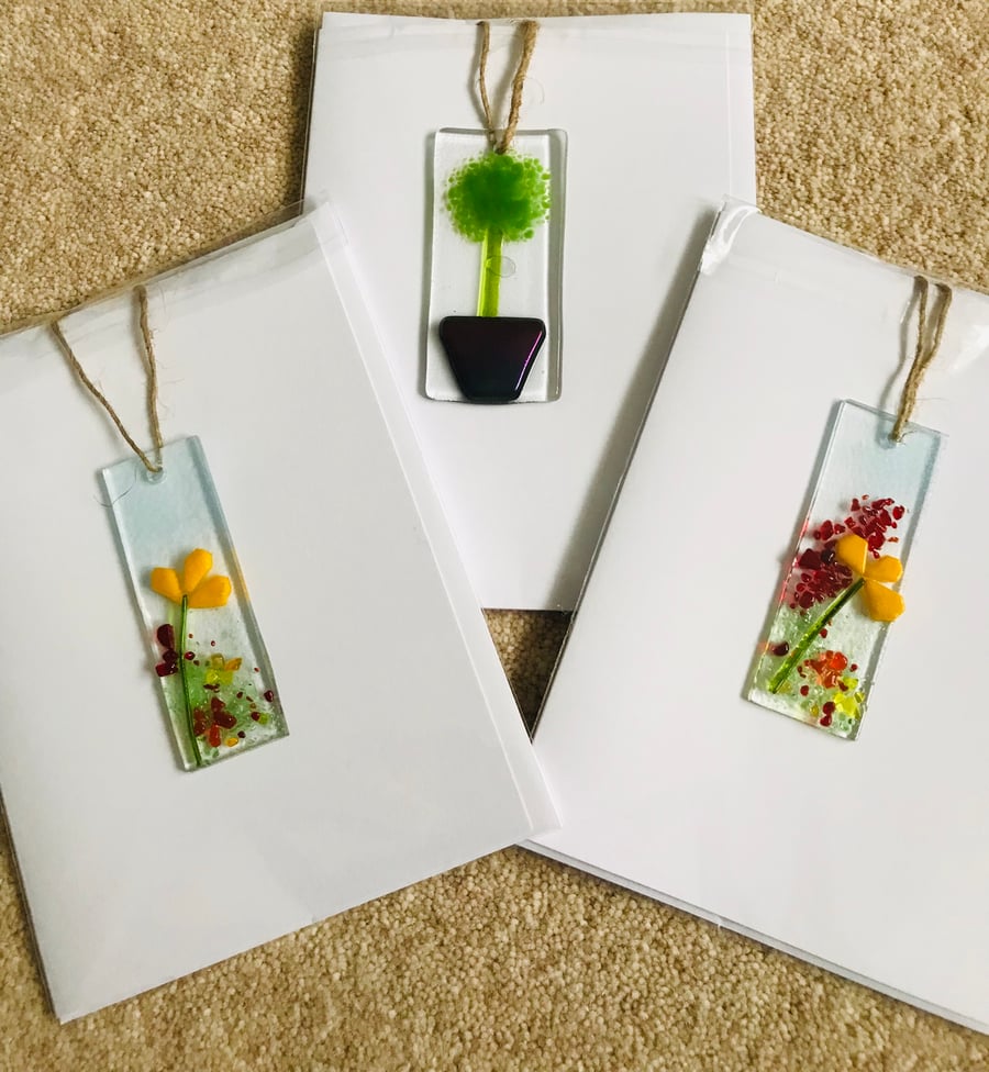 Fused glass keepsake cards - Folksy