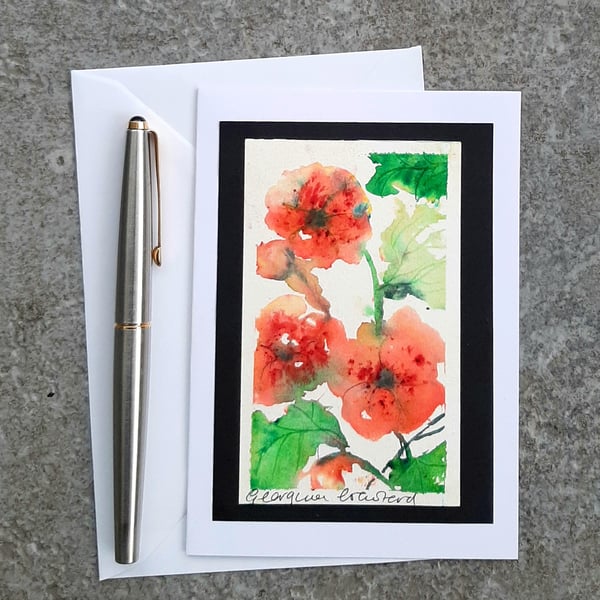 Blank Handpainted Watercolour Card. Any Occasio... - Folksy