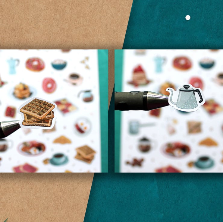 Breakfast Sticker sheet, Breakfast planner stic... - Folksy