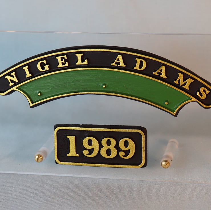 His name on a heritage Great Western nameplate - Folksy