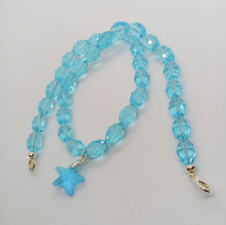 Pale Blue Crystal 2 Piece Jewellery Set With a ... - Folksy