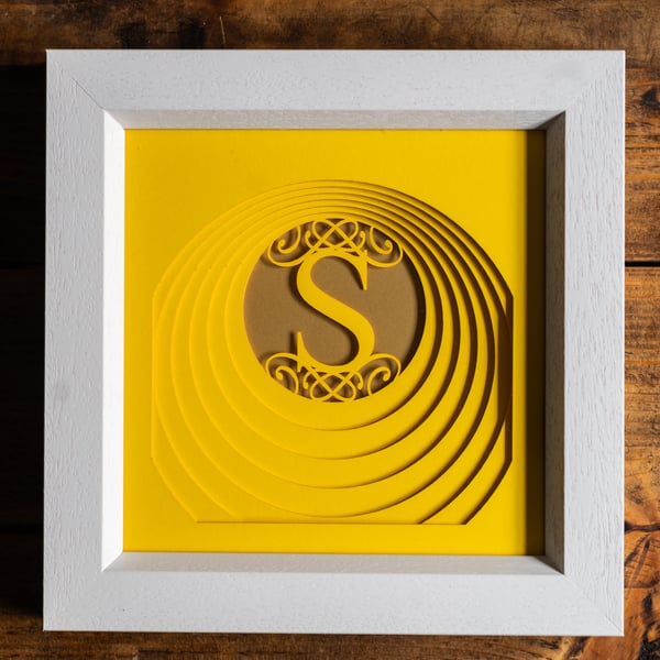 Colourful 3D Layered Paper Letter Wall Art - Folksy