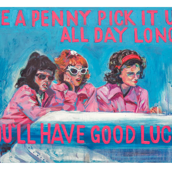 'SEE A PENNY PICK IT UP' - A2 Grease, Pink Ladi... - Folksy