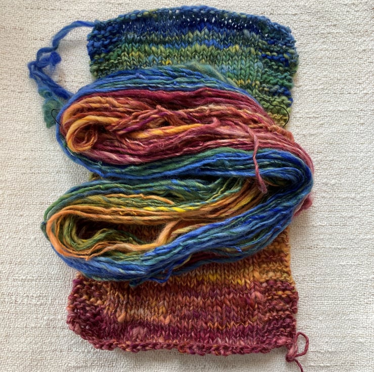 Hand Spun Wool Yarn - Woolen Spun Single Ply 50... - Folksy