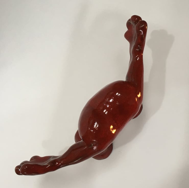 Handmade Ceramic Heart, a hug with arms and legs - Folksy