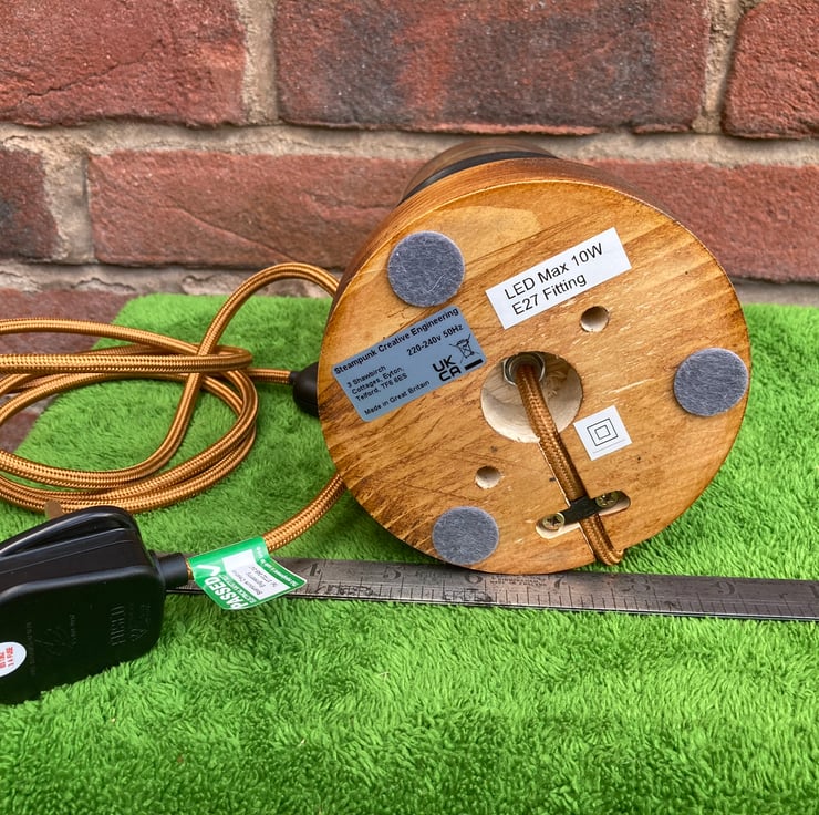 Decorative Table Lamp, Upcycled Motorcycle Piston - Folksy