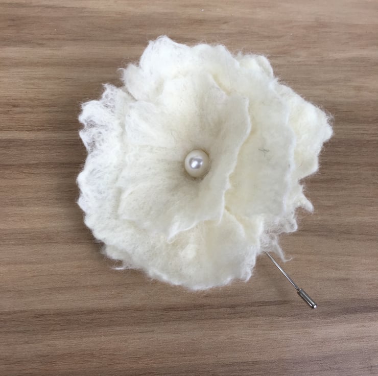 Lightweight felted wedding scarf or shawl, whit... - Folksy