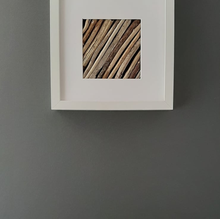 Driftwood Picture in deep white box frame - Folksy