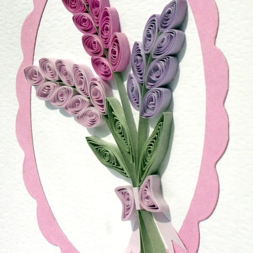 Paper quilling Mother's Day card with quilled l... - Folksy