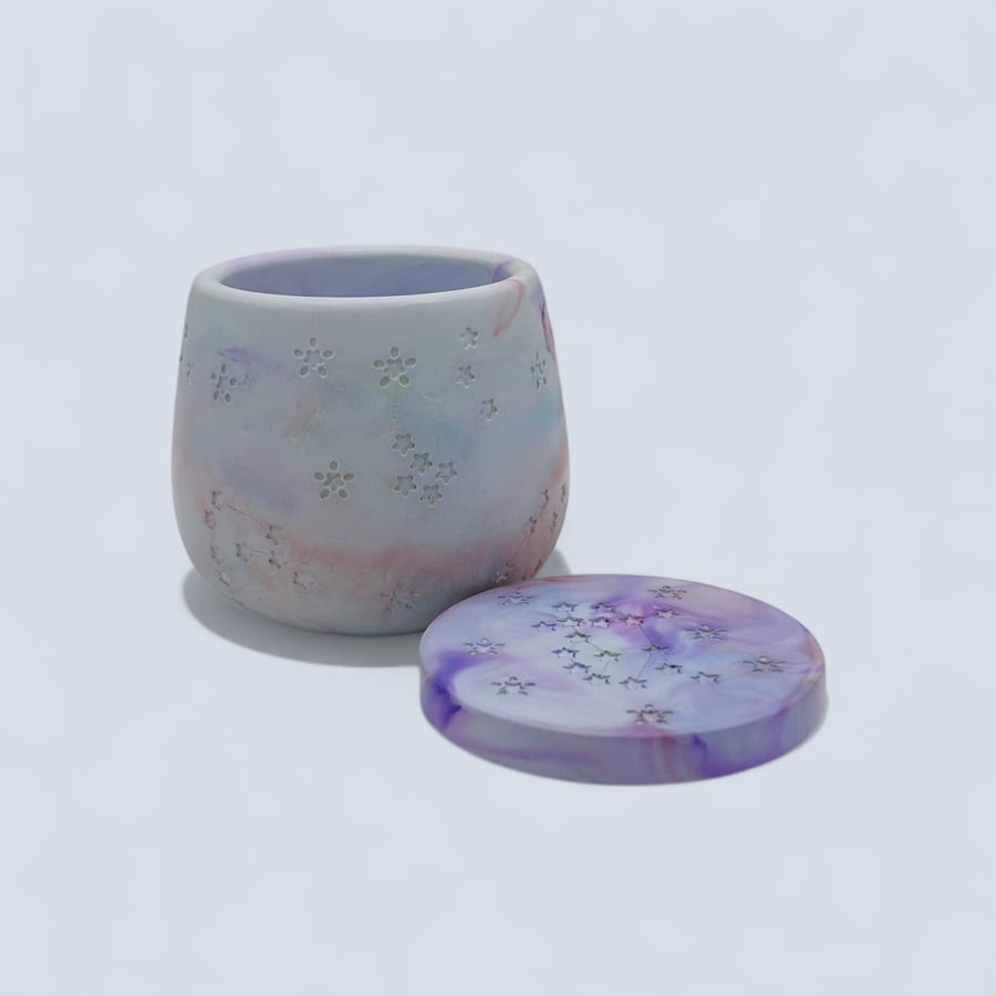 Purple and Blue Marbled Jewellery Box – Handmad... - Folksy