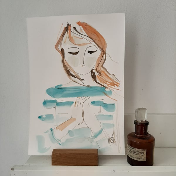 Original ink drawing ' Grace' - Folksy