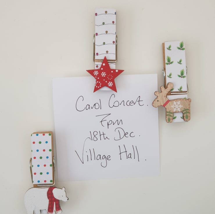 Christmas peg magnets - reindeer, polar bear, C... - Folksy