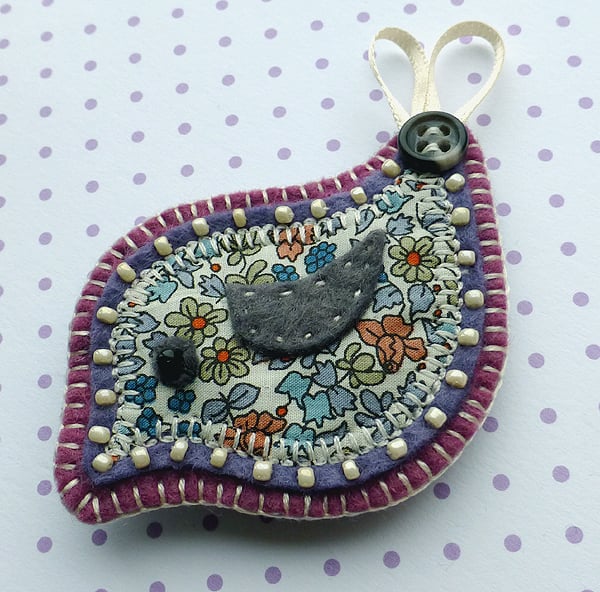 Bird Brooch - Folksy