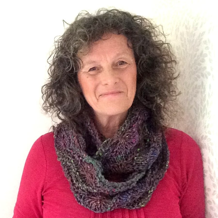 Chunky hand knit wool , silk , mohair lace inf... - Folksy