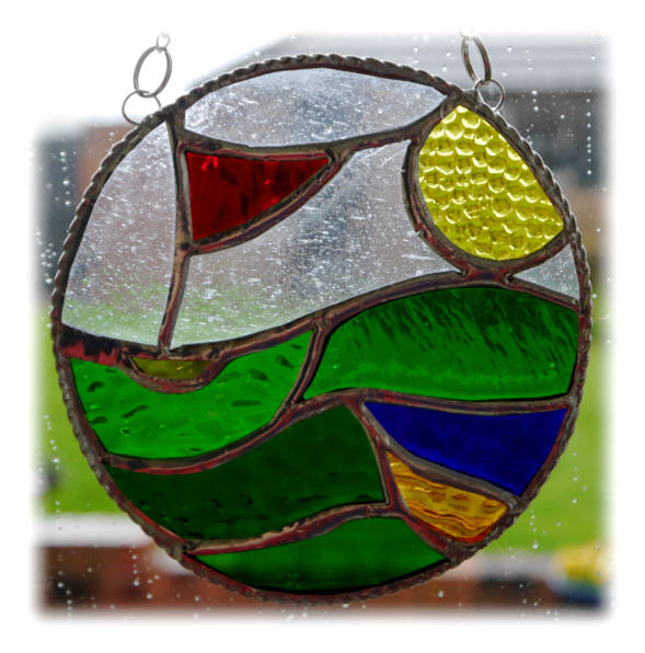 Golf Ball Stained Glass Suncatcher Handmade Rin... - Folksy
