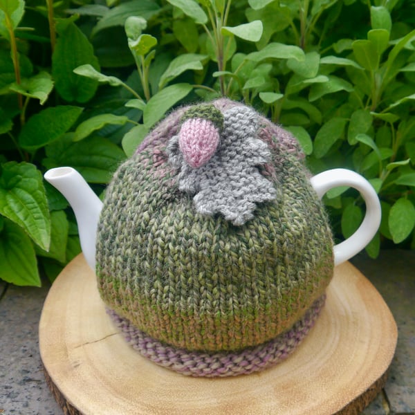 Large 8 Cup Autumnal Wool Tea Cosy With Oak Lea... - Folksy