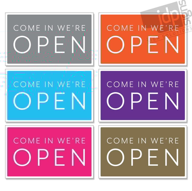 COME IN WE'RE OPEN - BACK IN 2 MINUTES 3MM RIGI... - Folksy