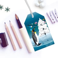 Penguin Christmas Gift Tags - Eco Friendly, Com... - Folksy