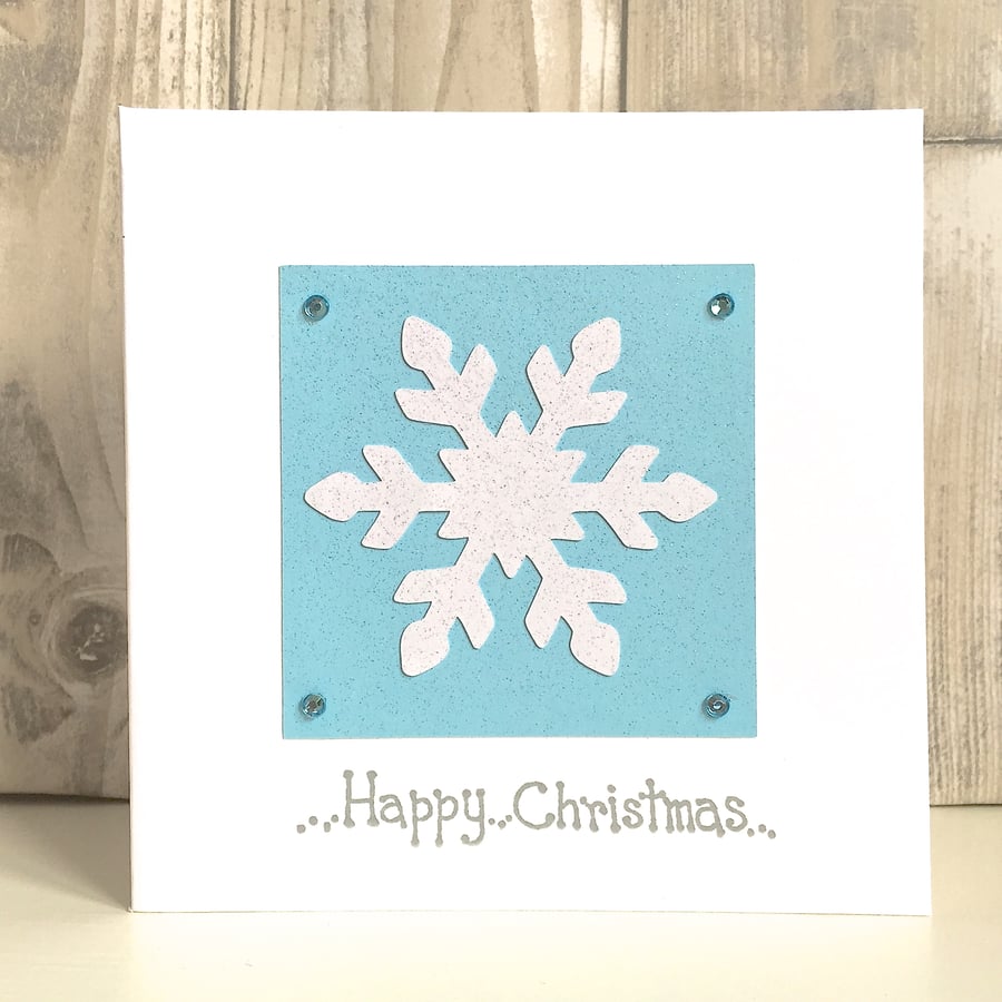 Snowflake Christmas card - Folksy