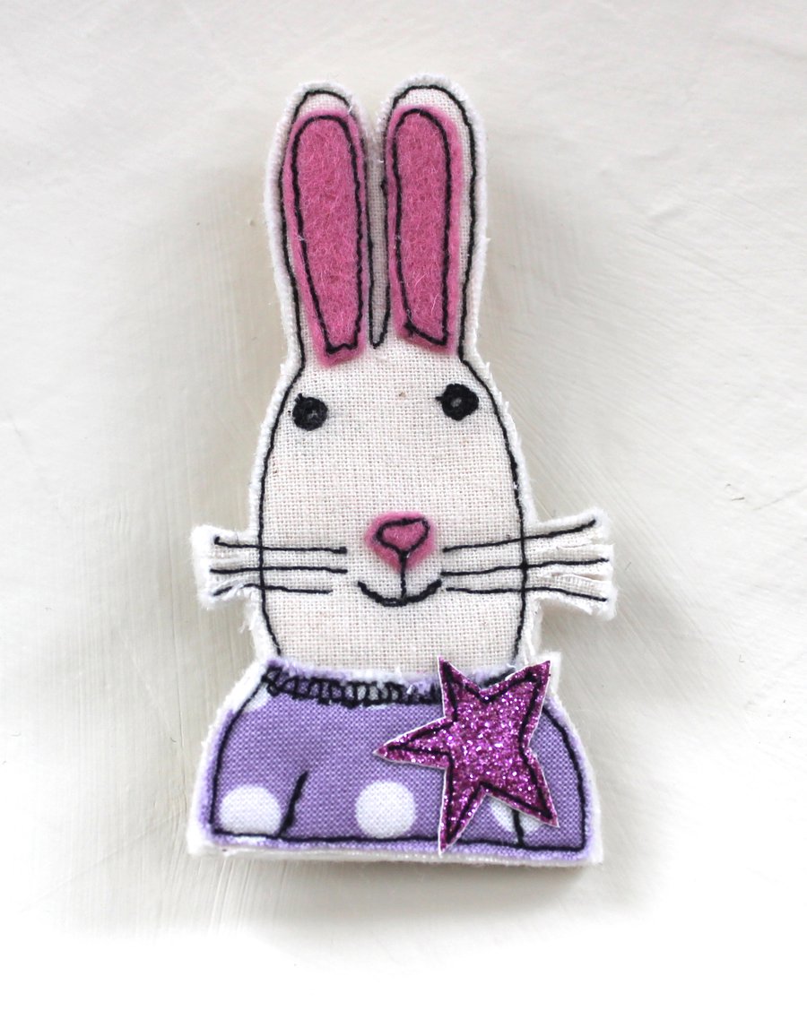 Bunny Badge - Folksy