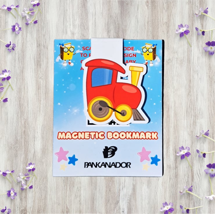 Cute Train Magnetic Bookmark – Laminated Transp... - Folksy