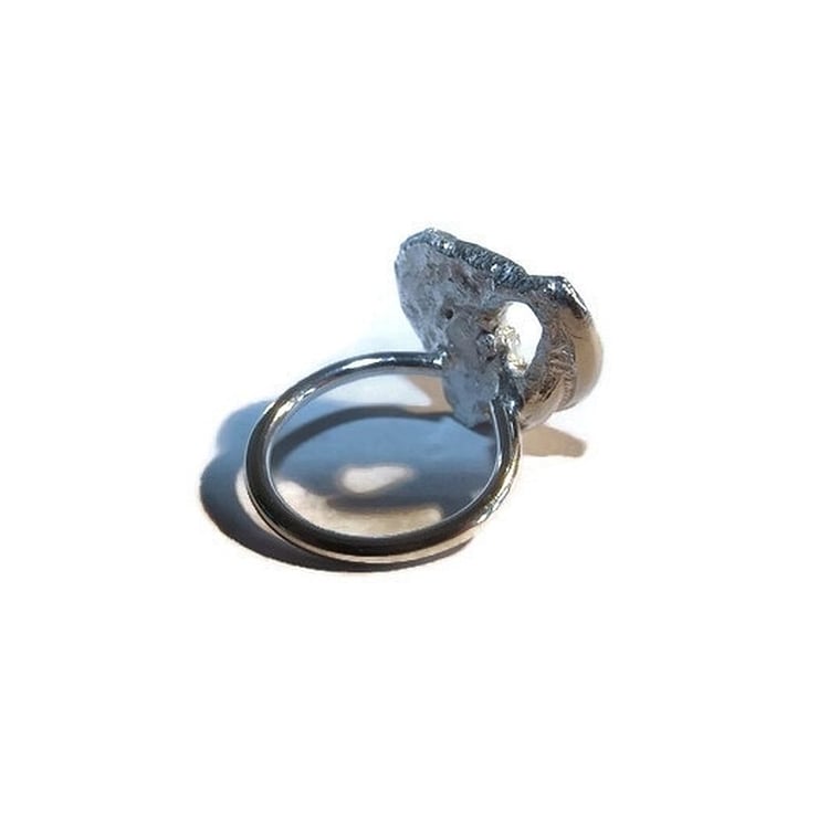 triangle abstract sterling silver ring - Folksy