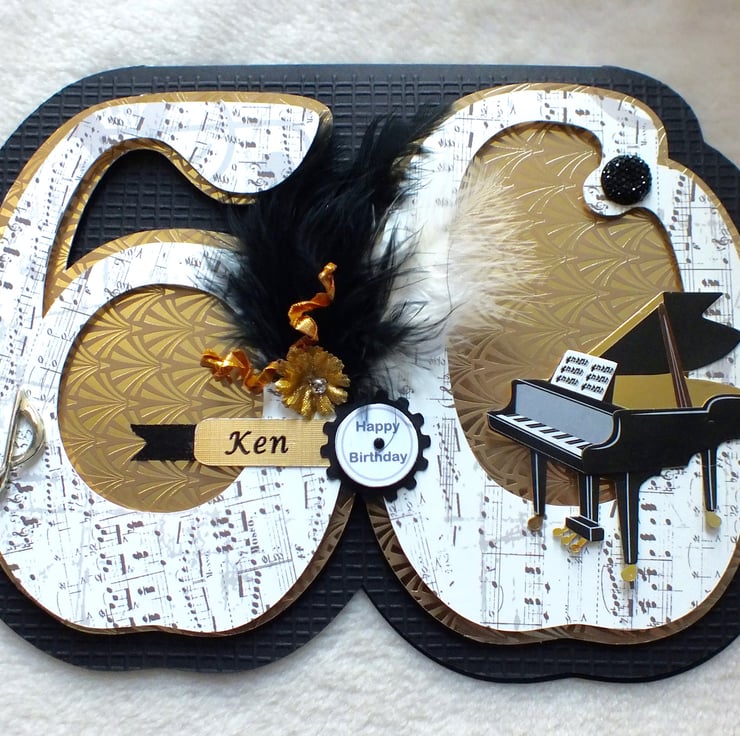 Luxury Handmade Personalised 60th Birthday Numb... - Folksy