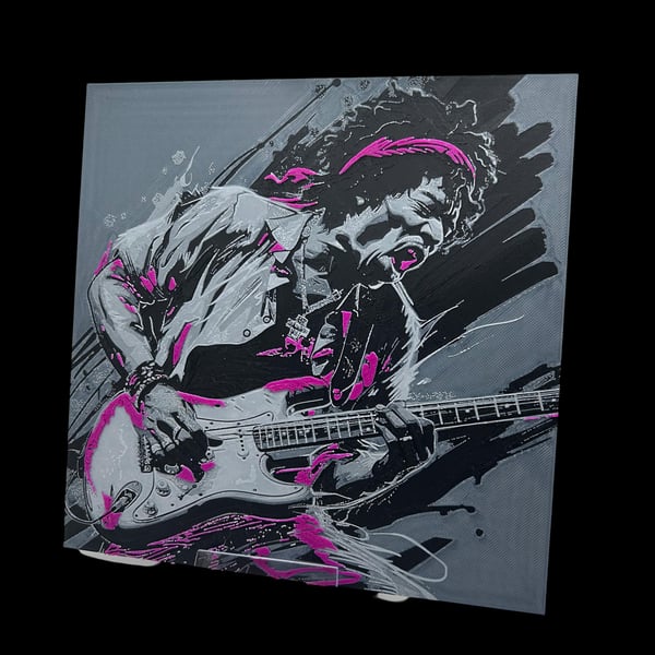 Jimi Hendrix 3D Printed Fan, Wall Art - Folksy