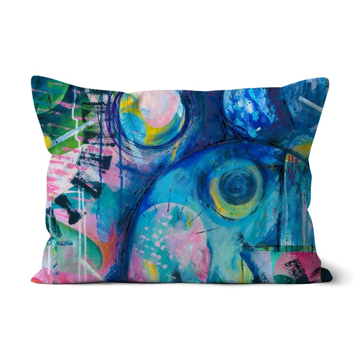 Abstract Art Cushion, Modern Home Decor, Squar... - Folksy