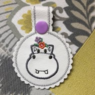 Cute Hippo Keyring Hippo Gift Key Fob Hippo Bag... - Folksy