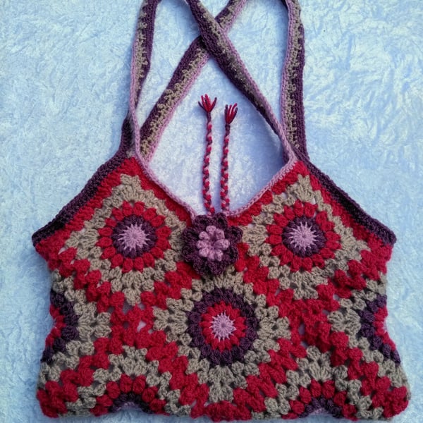 Crochet Shoulder bag - Free Postage - Folksy