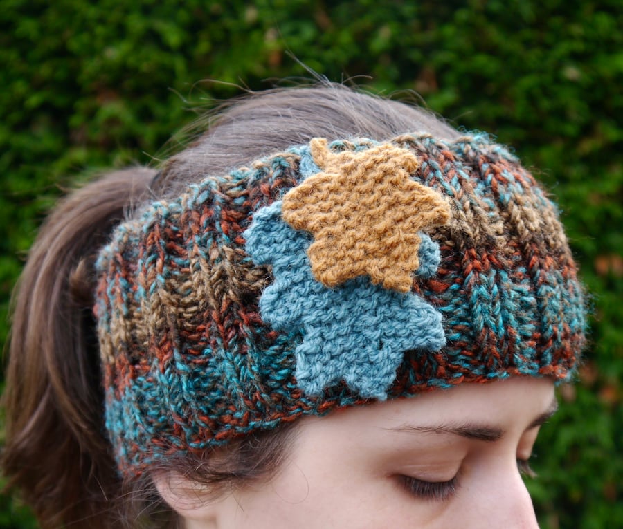 Headband with Oak Leaf - Folksy