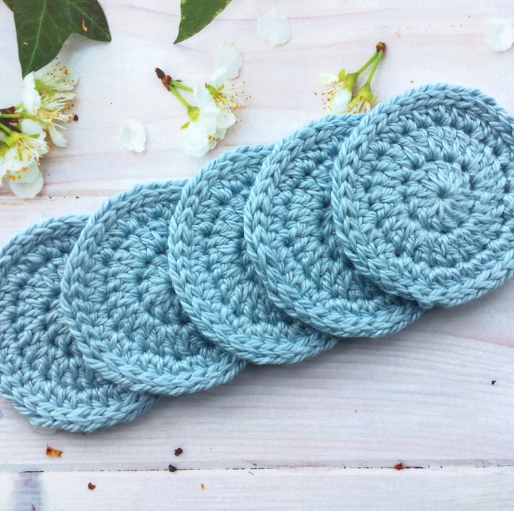Crochet Reusable Cotton Makeup Remover Pads Fac... - Folksy