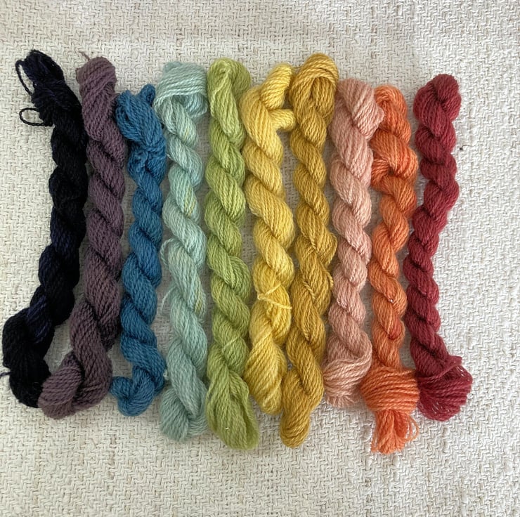 Rainbow CREWEL Plant Dyed Wool Embroidery Yarn ... - Folksy