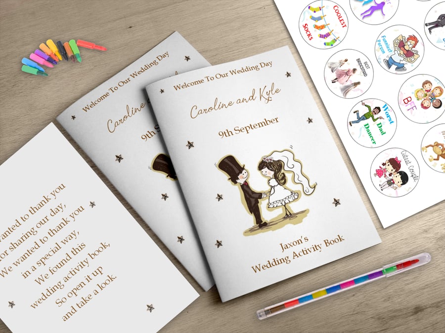 Wedding Activity Pack Book Favour for Kids Chil... - Folksy